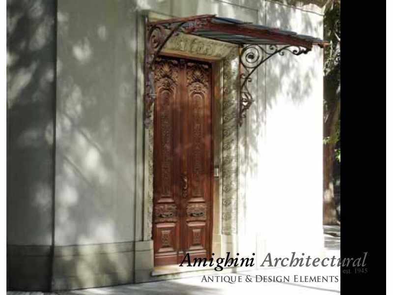 46" Antique Double Solid Door with Amazing Carvings - AMIGHINI ...